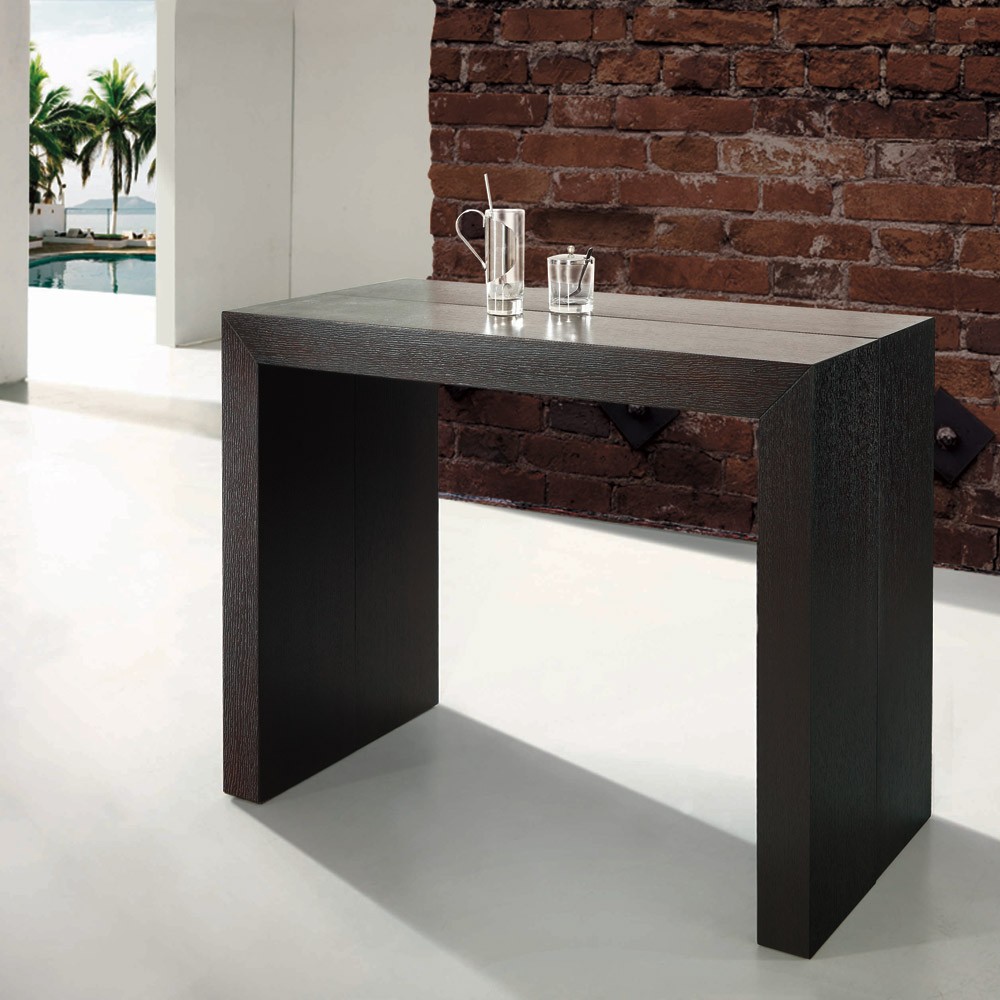 Table Console Extensible Oxalys imitation Bois wenge