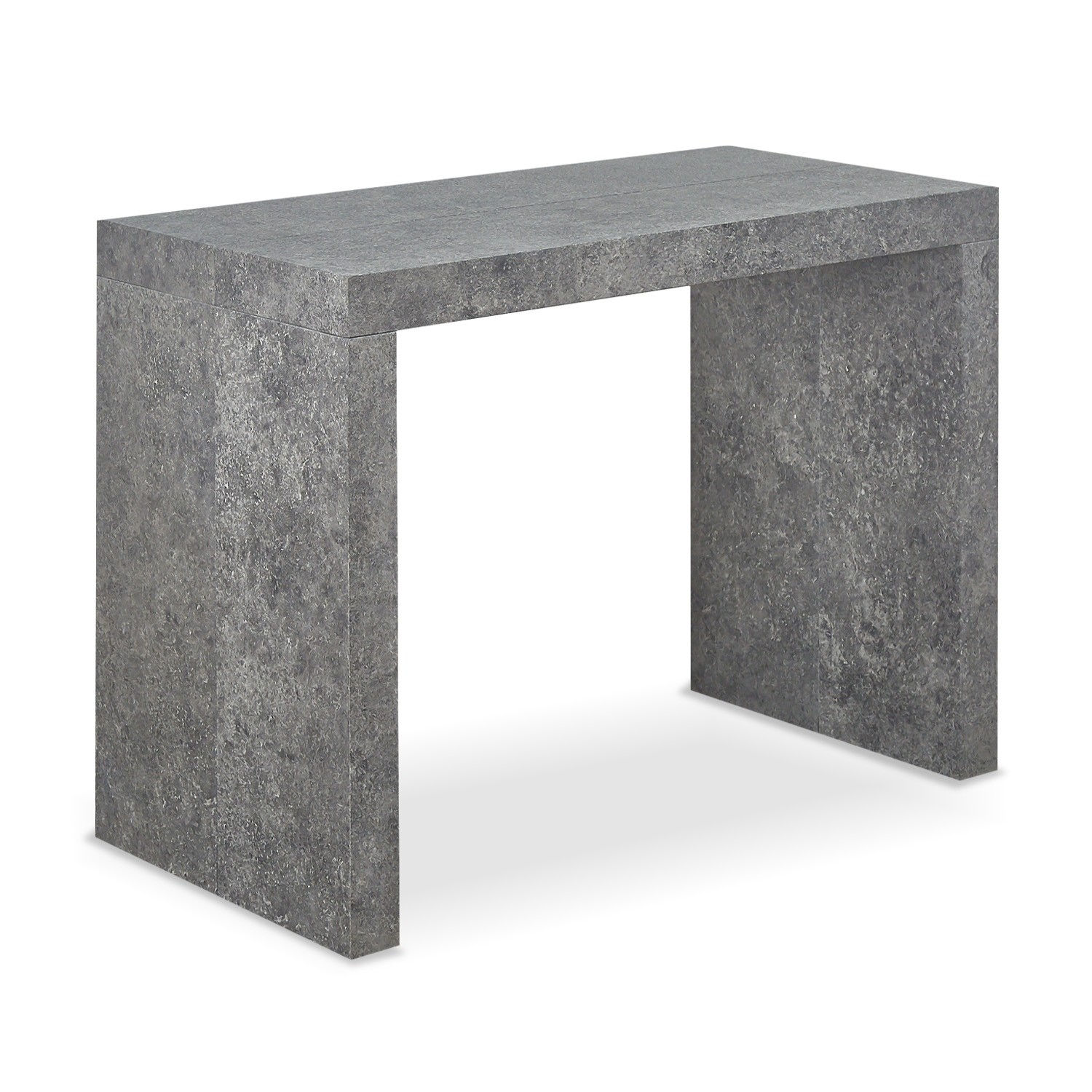 Table Console Extensible Oxalys effet béton Gris