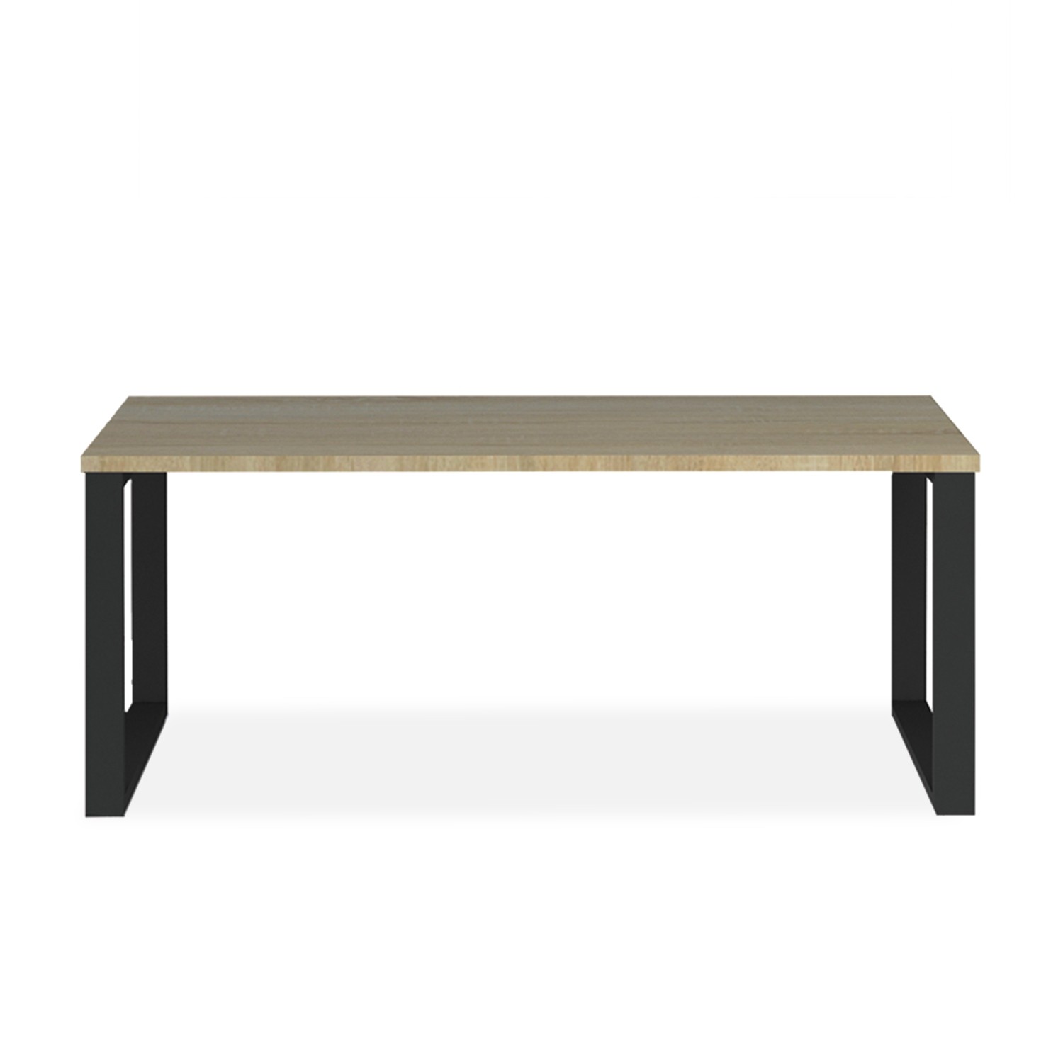 Table basse de style industriel Ava Effet Chêne