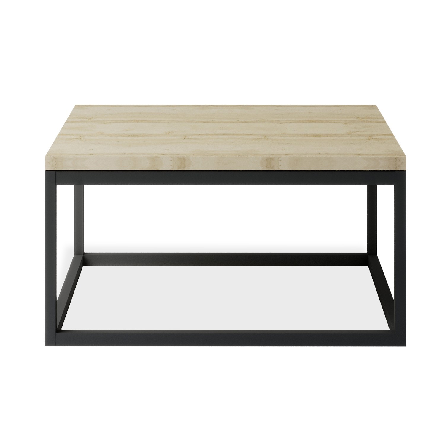 Table basse de style industriel Véronica effet Chêne