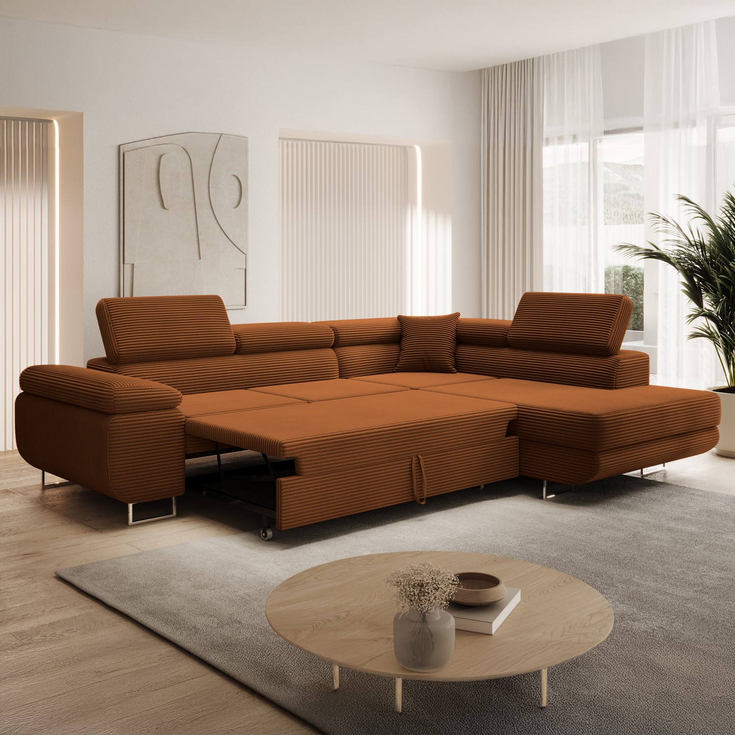Canape D Angle Terracotta
